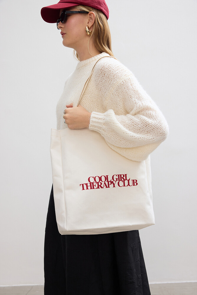 GIRL THERAPY KANVAS ÇANTA Online Satın Al! | Be Blue