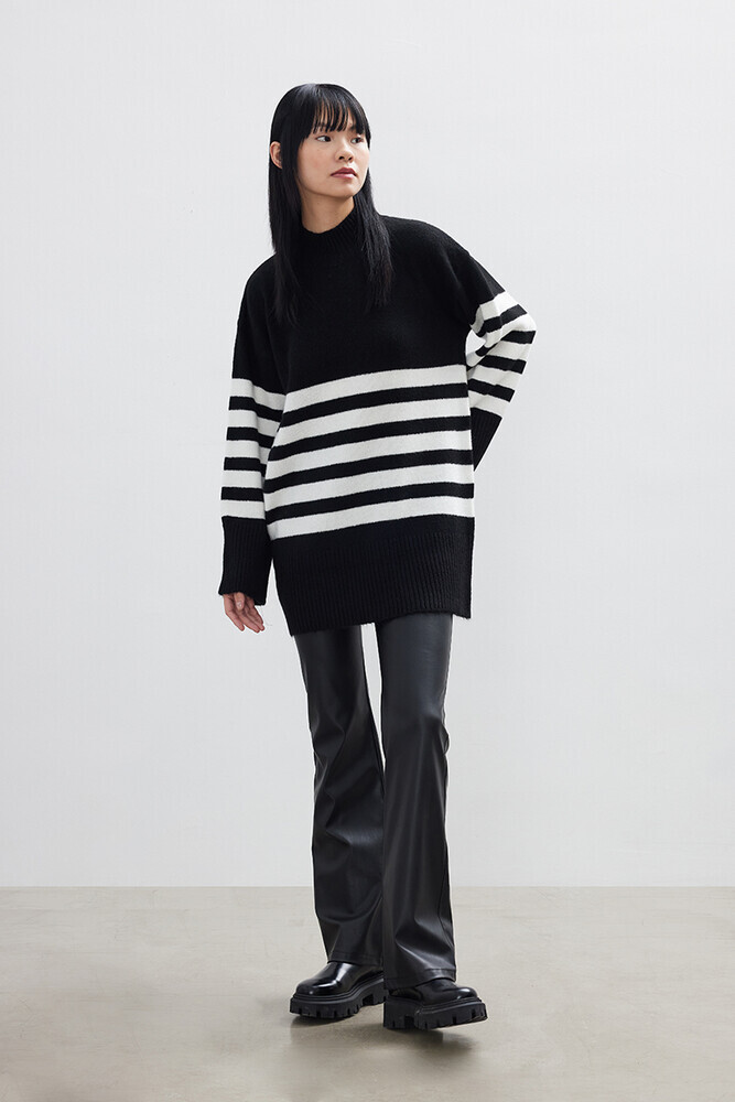 SİYAH ÇİZGİLİ KAZAK Online Satın Al! | Be Blue