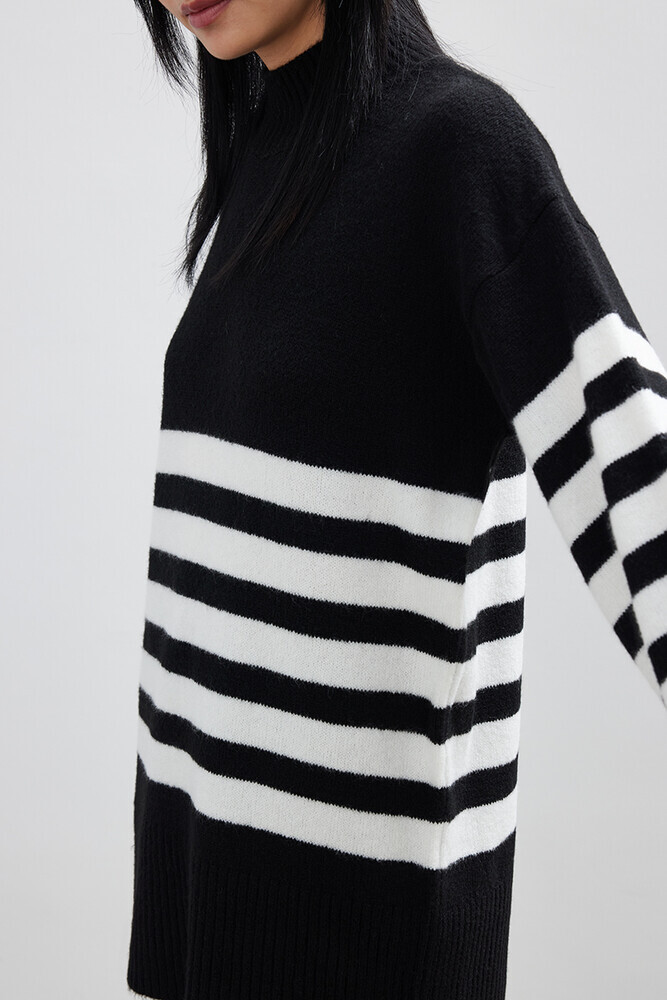 SİYAH ÇİZGİLİ KAZAK Online Satın Al! | Be Blue