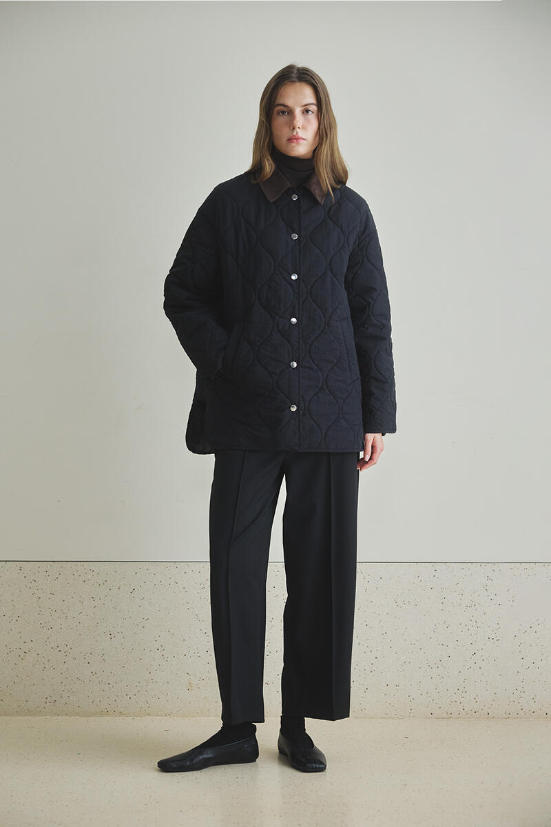 SİYAH KADİFE YAKALI KAPİTONE MONT Online Satın Al! BBFW255101 | Be Blue